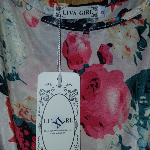 Liva Girl Dresses Liva Girl Floral Dress Chiffon Poshmark
